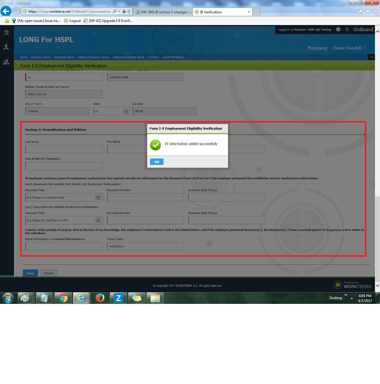 Nf 865 I9 Section 3 Validation Messages Not Displayed Though No Data Entered In Fields